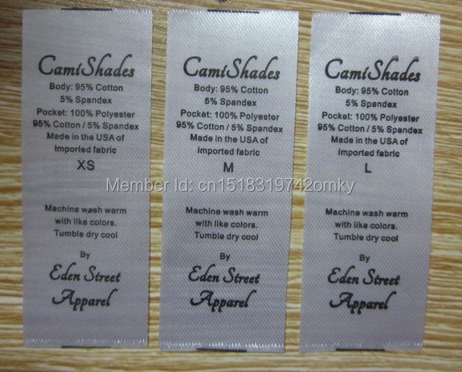 custom clothing care labels/garment silk ribbon pr... – Vicedeal