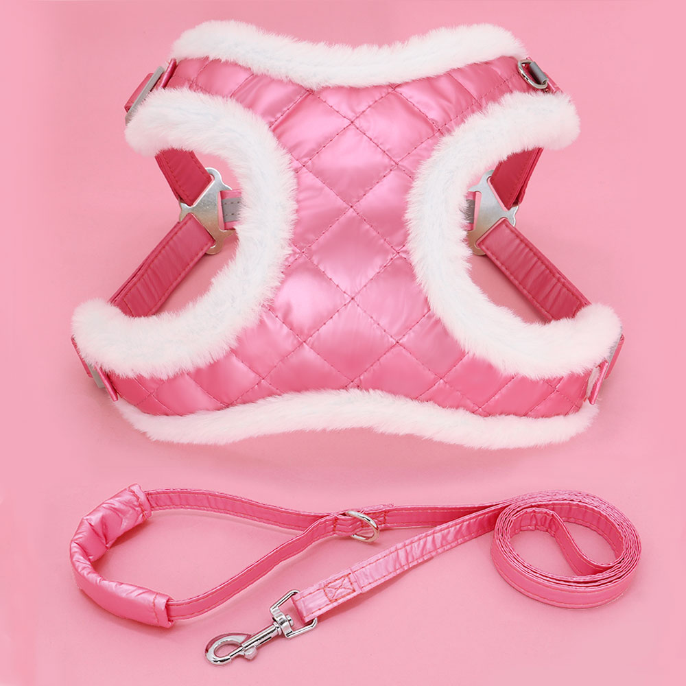 Soft Cat Vest Harness Leash Fur Padded Dogs Cats H... – Grandado