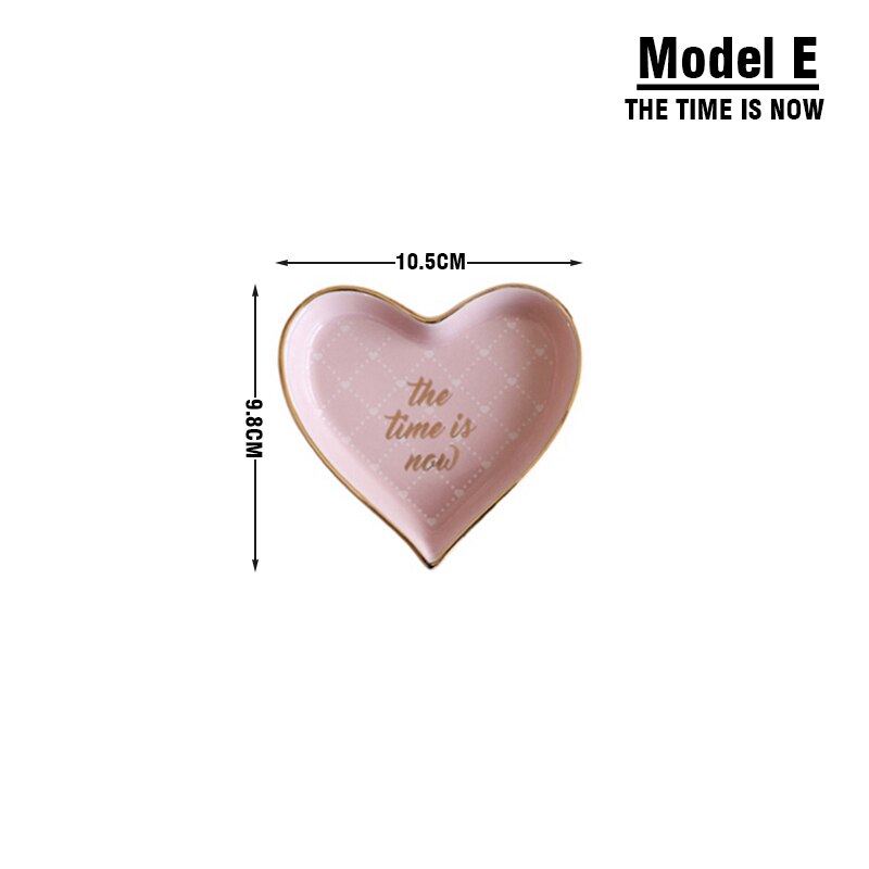 Hjerteform tallerken keramisk matbit dessertfat br... – Grandado