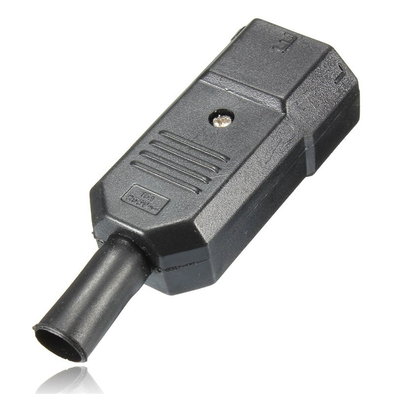 250V/10A Black 3 Pin IEC 320 C C14 Male Plug Rewir... – Grandado