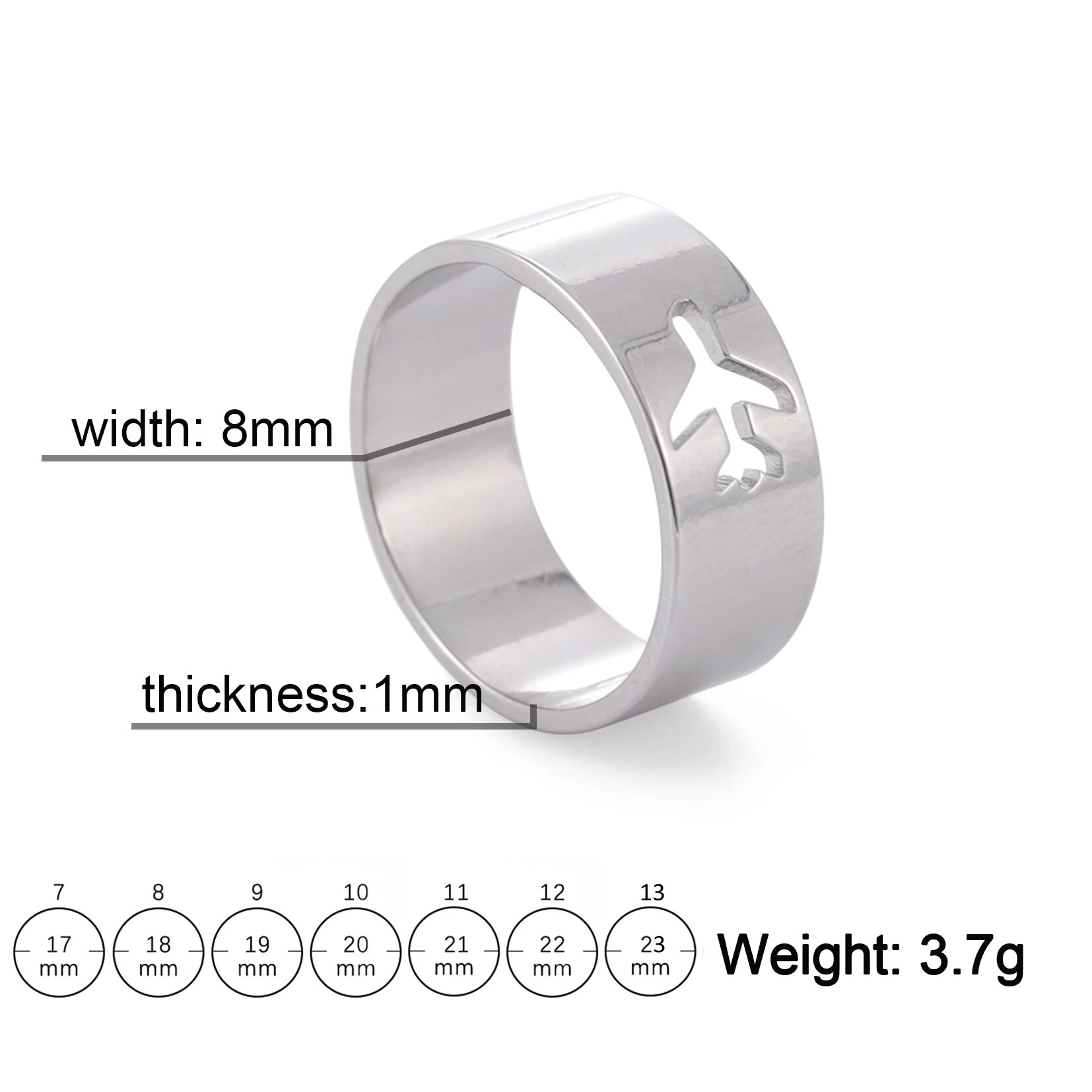 Skyrim Airplane Couple Rings for Lover Stainless S... – Grandado