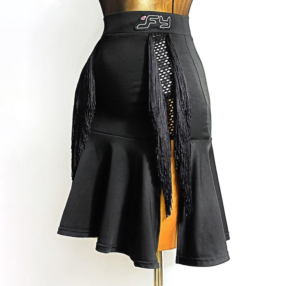 Latin Dance Dress Women Tassel Latin Dance Skirt B... – Grandado Latin Dance Dress Women Tassel Latin Dance Skirt B... – Grandado