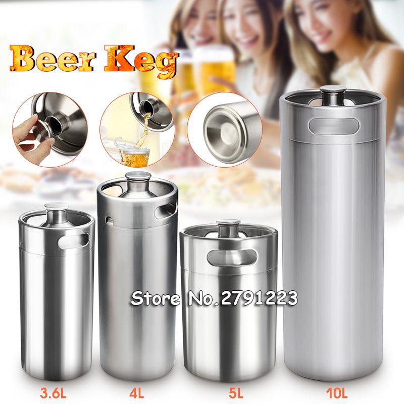 2/3.6/5L Stainless Steel Mini Beer Keg Pressurized... – Vicedeal