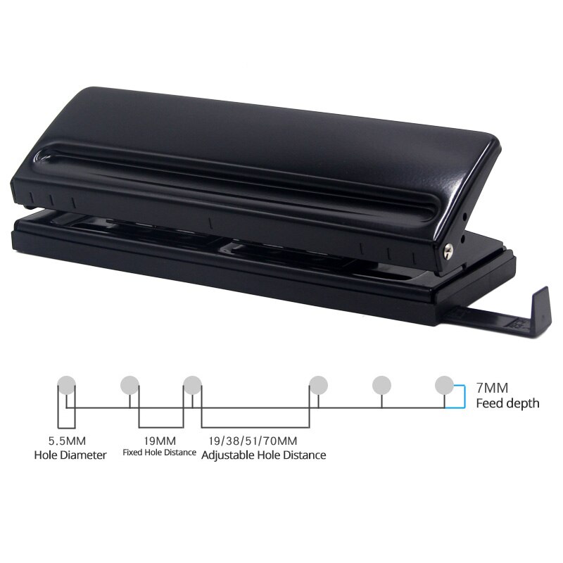 Metal A4 6 Holes Punch School Paper Cutter Adjusta... – Vicedeal