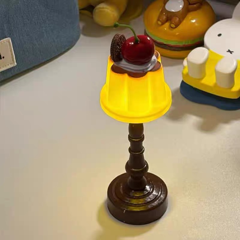 Kawaii Pudding Night Light LED Desk Lamp Battery P... – Grandado