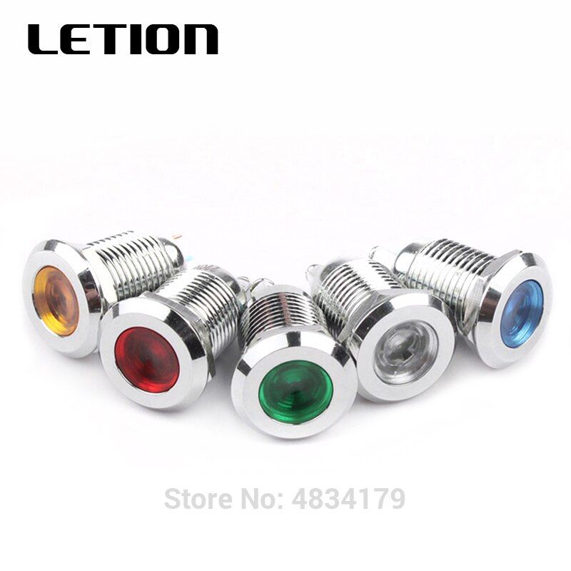 12mm Metal Indicator Light LED Waterproof Signal L... – Grandado