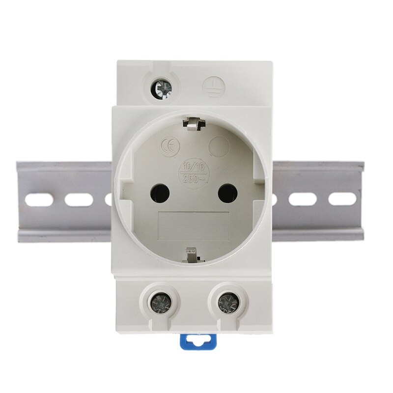 EU Type 35mm DIN Rail Mount AC Power Socket 16A 25... – Grandado