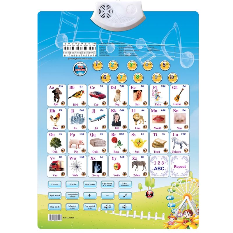 Electronic Interactive Alphabet Wall Chart, Talkin... – Grandado