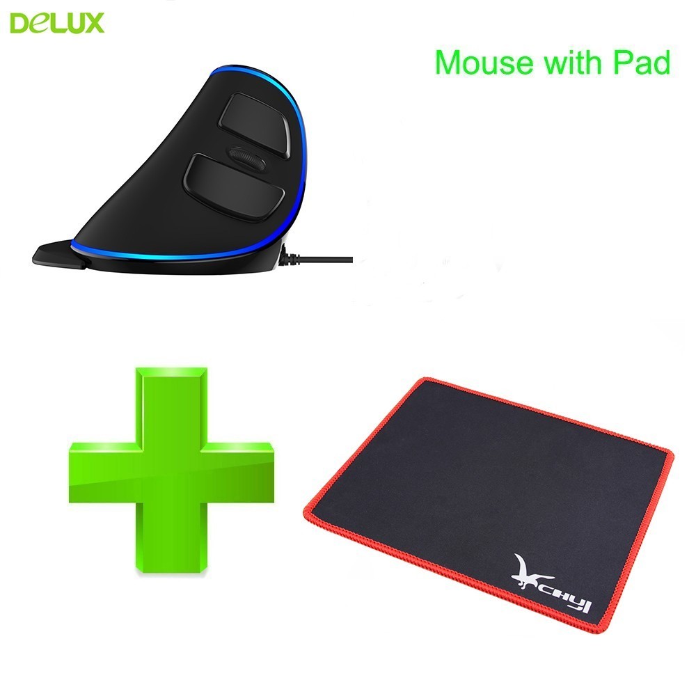 Delux M618 Plus Verticale Ergonomische Computer Mu... – Vicedeal