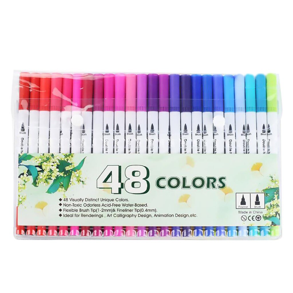 Pluma de pintura de doble cabeza 12/24/36/48/60/80... – Grandado