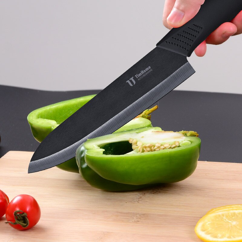 6 Pieces Kitchen Knives Set with Block,Kitchen Cer... – Grandado