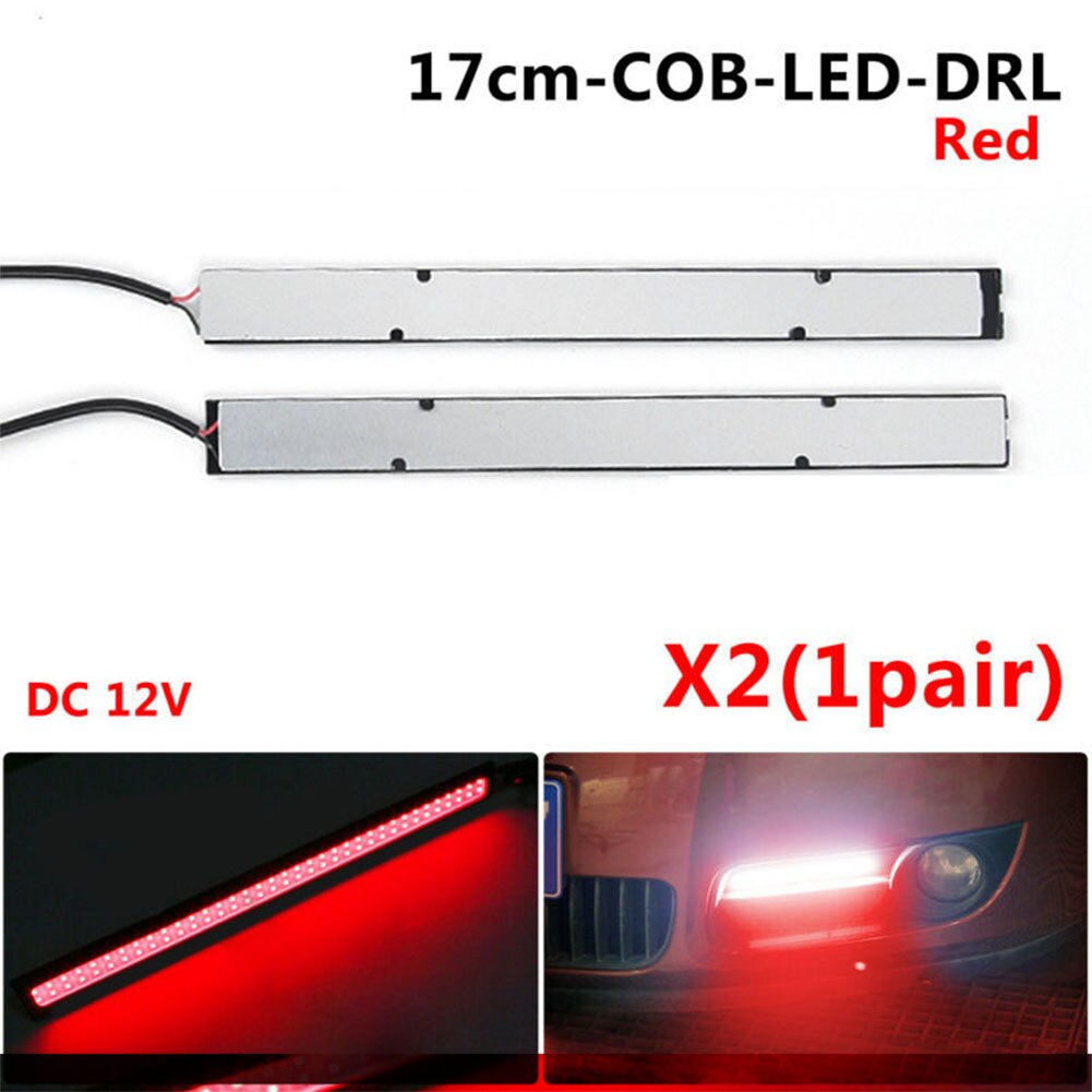 Set Car LED Lights 17cm COB Strip RED Replacement ... – Vicedeal