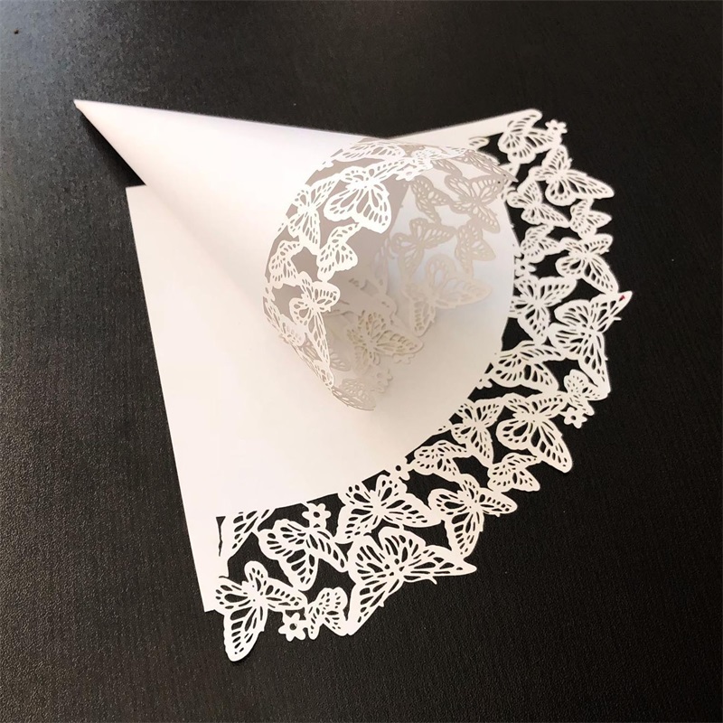 Butterfly Lace Paper Cone Wedding Decor Flower Pet... – Vicedeal