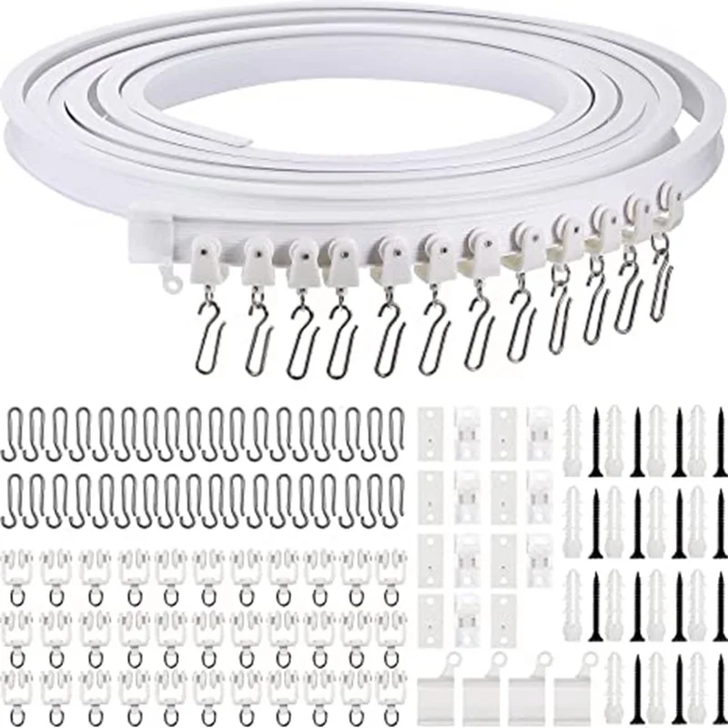 2/3/4/ 5m U-shaped L-shaped Curtain Bay Window Bal... – Grandado