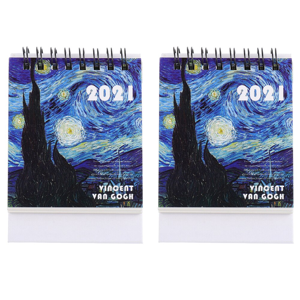 1 Set 2 Pcs Calendars Office Calendars Desk Calend... – Grandado