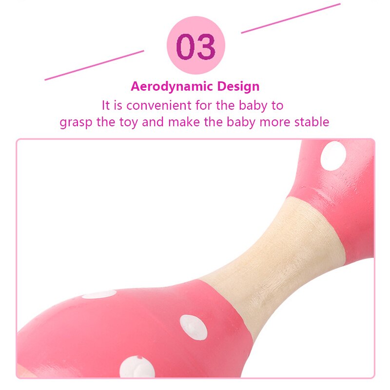 1pc Kid Baby Wooden Ball Toy Double Headed Sand Ma... – Grandado