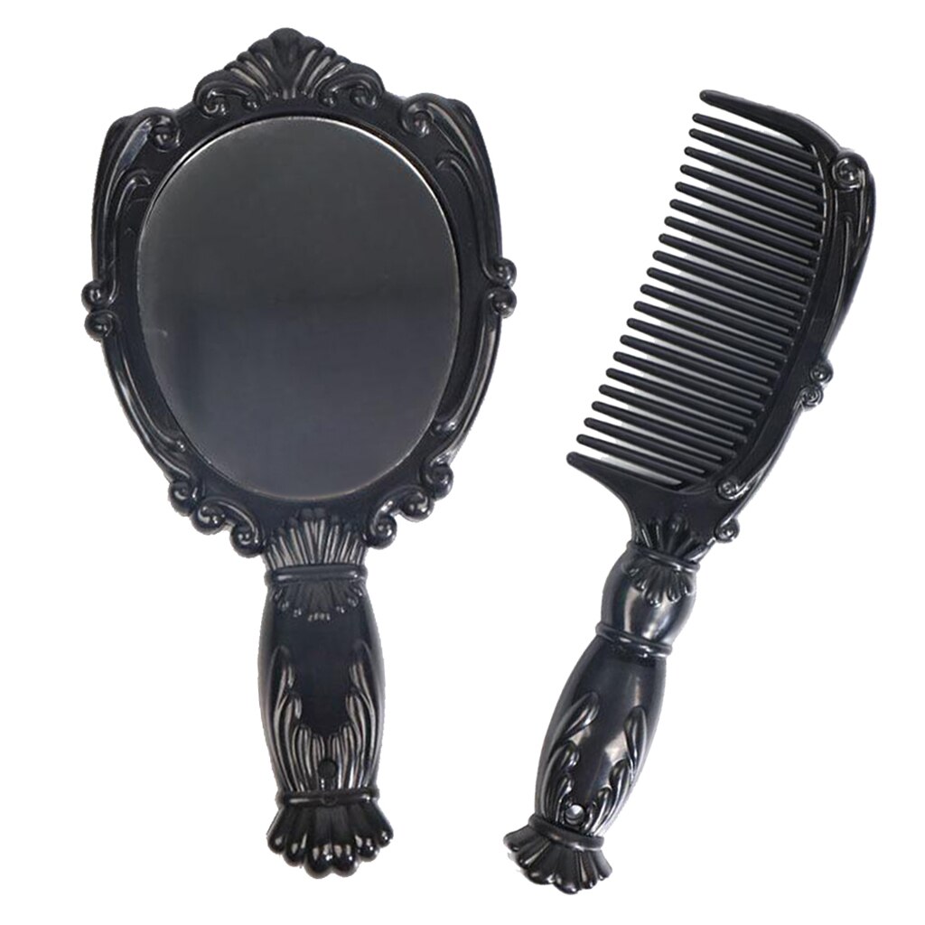 Ladies Vintage Hand Mirror Hair Brush Comb Set Tra... – Vicedeal