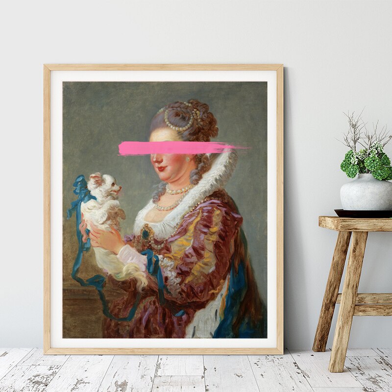 Vintage Portrait Oil Painting Altered Art Prints Q... – Vicedeal