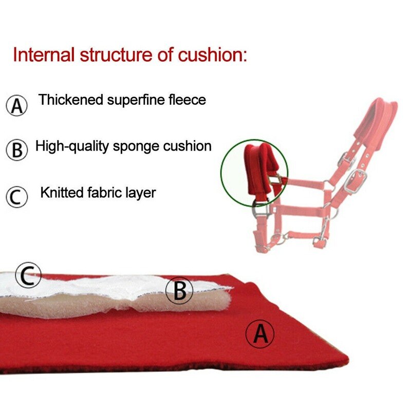 Riding Equipment Removable Sponge Pad Horse Halter... – Vicedeal