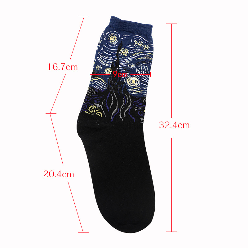 5 Pairs/lot Painting Art Socks Women Happy Colorfu... – Vicedeal