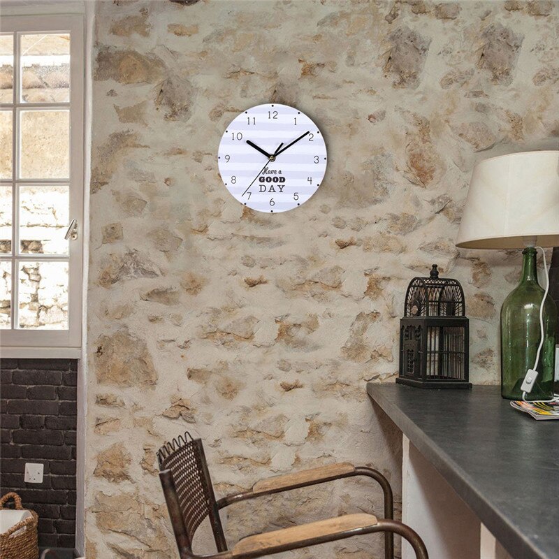 Wooden MDF Round Wall Clock European Wooden MDF Wa... – Grandado