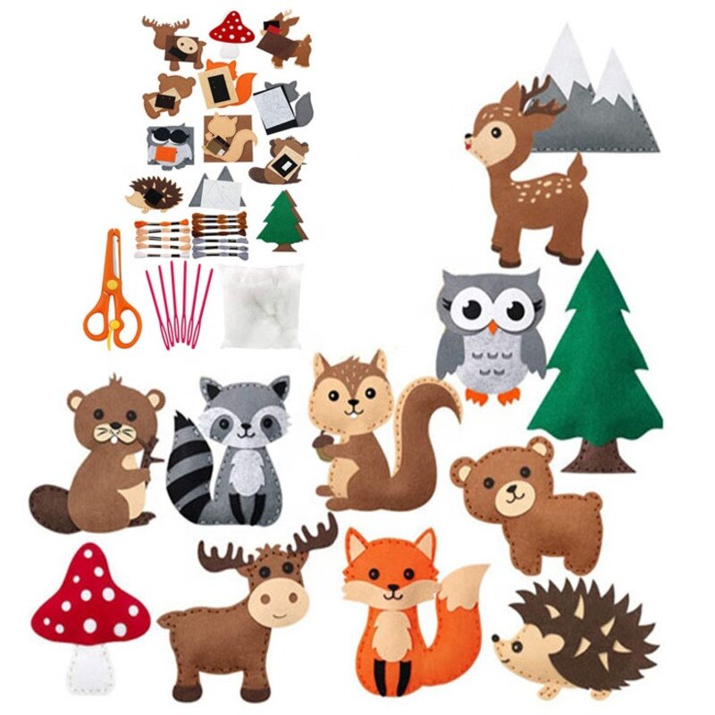 Animals Craft Kit Forest Creatures DIY Sewing Felt... – Vicedeal