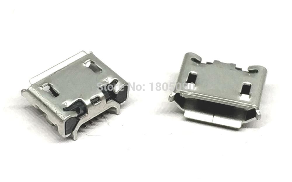 100pcs micro USB 5pin jack Ox horn 5.9mm Four legs... – Grandado