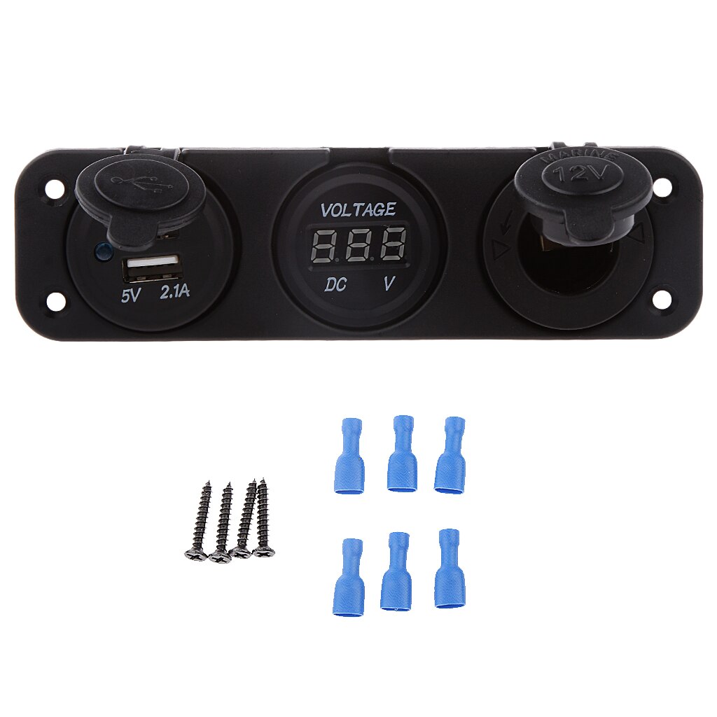 Marine 12v Cigarette Lighter Socket Voltmeter Grandado