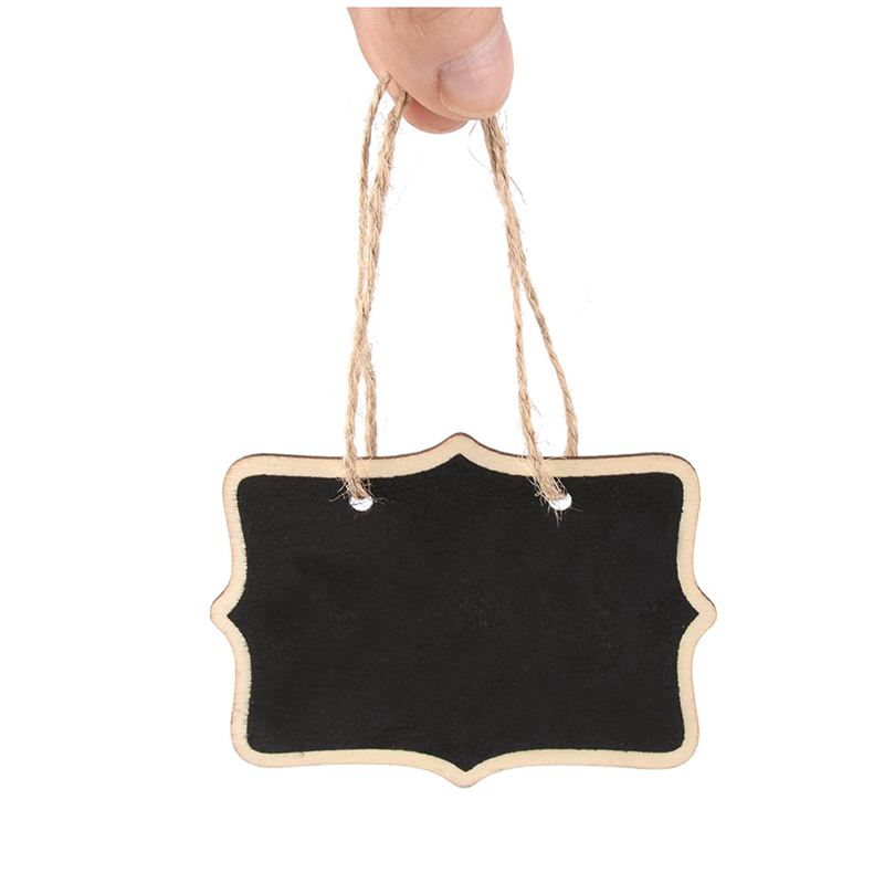 14x Mini Chalkboards Signs Hanging BlackBoard Rect... – Vicedeal