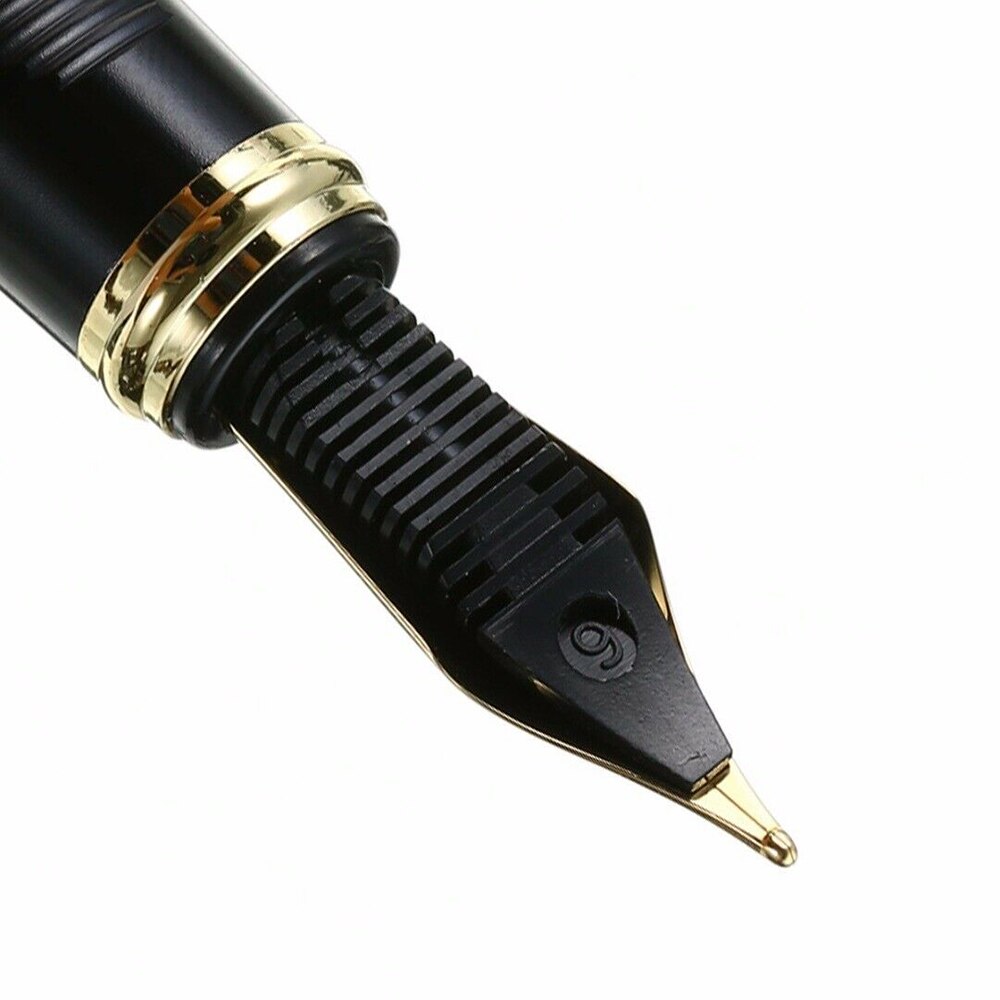 Fountain pen Blue Marble Chunky Medium Flex Nib Fo... – Vicedeal