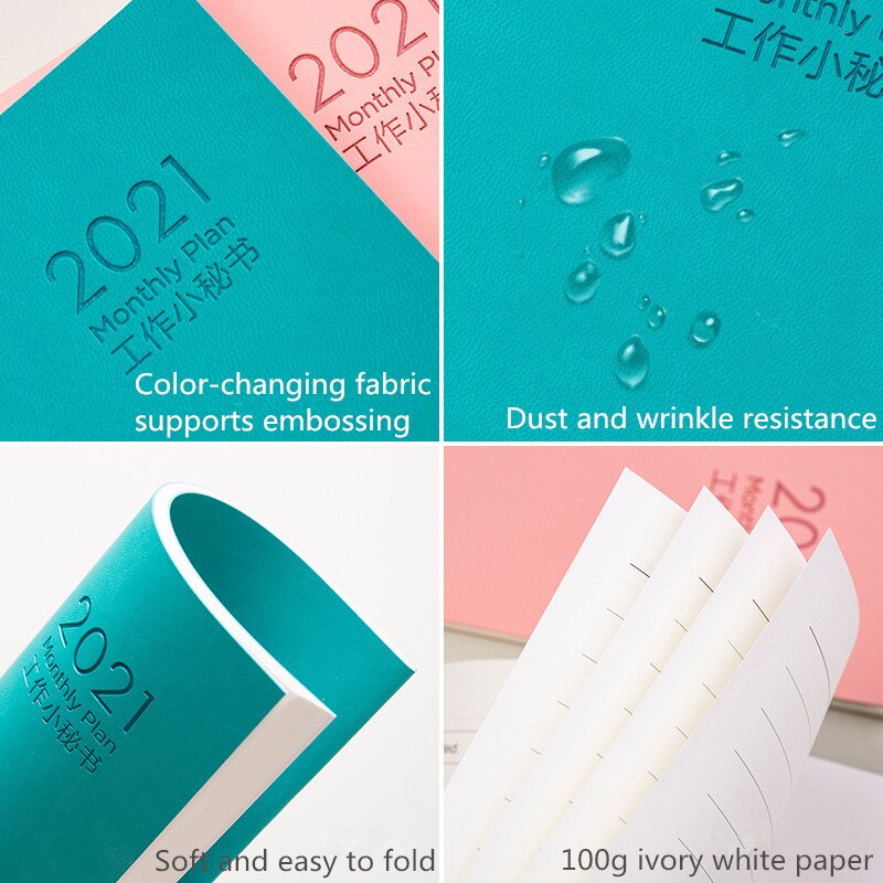 A5 Leather Surface Diary Book Agenda Daily Weekly ... – Grandado