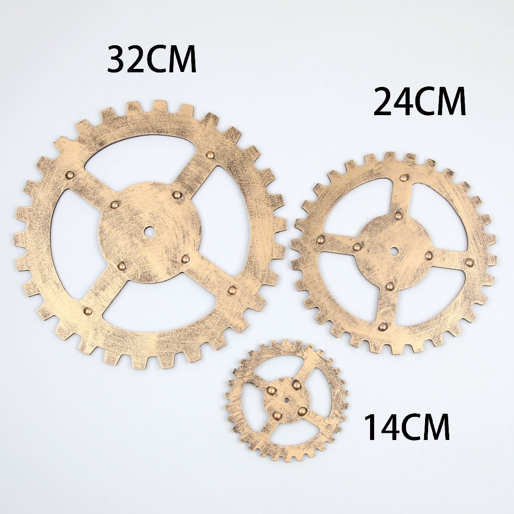 European Style Wooden Gear Wall Art Industrial Ant... – Grandado