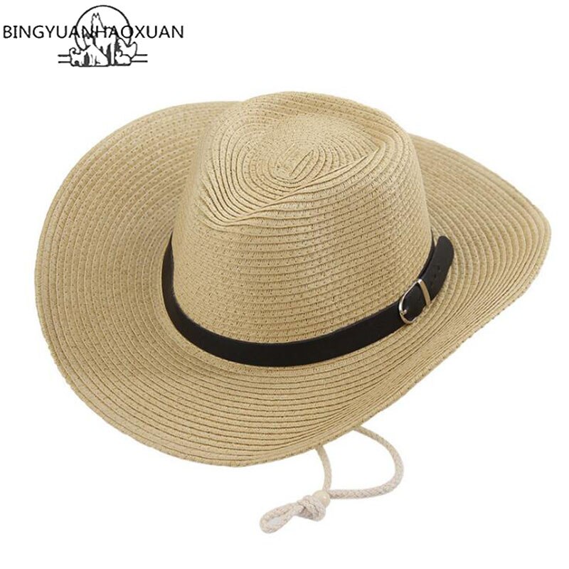BINGYUANHAOXUAN Panama Straw Hats Summer Beach Mex... – Grandado