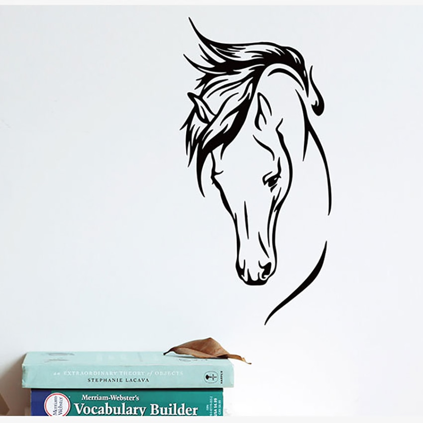 Horse Head Wall Sticker Removable Wall Decals DIY ... – Grandado