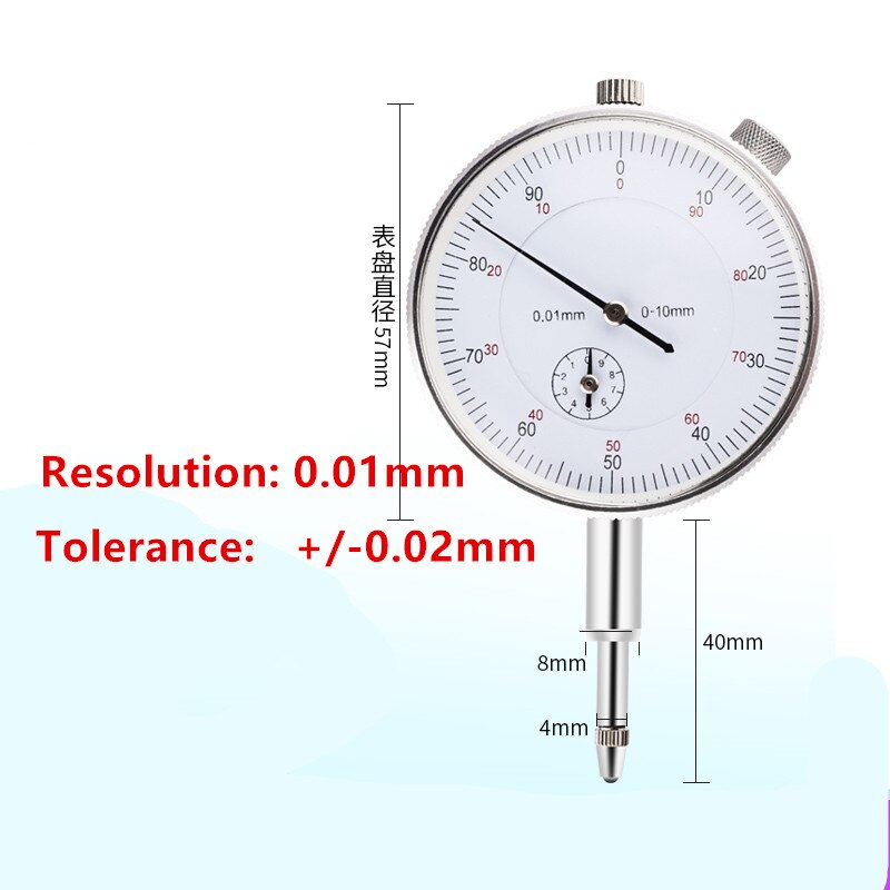 Economical 0-10mm dial indicator, Resolution: 0.01... – Grandado