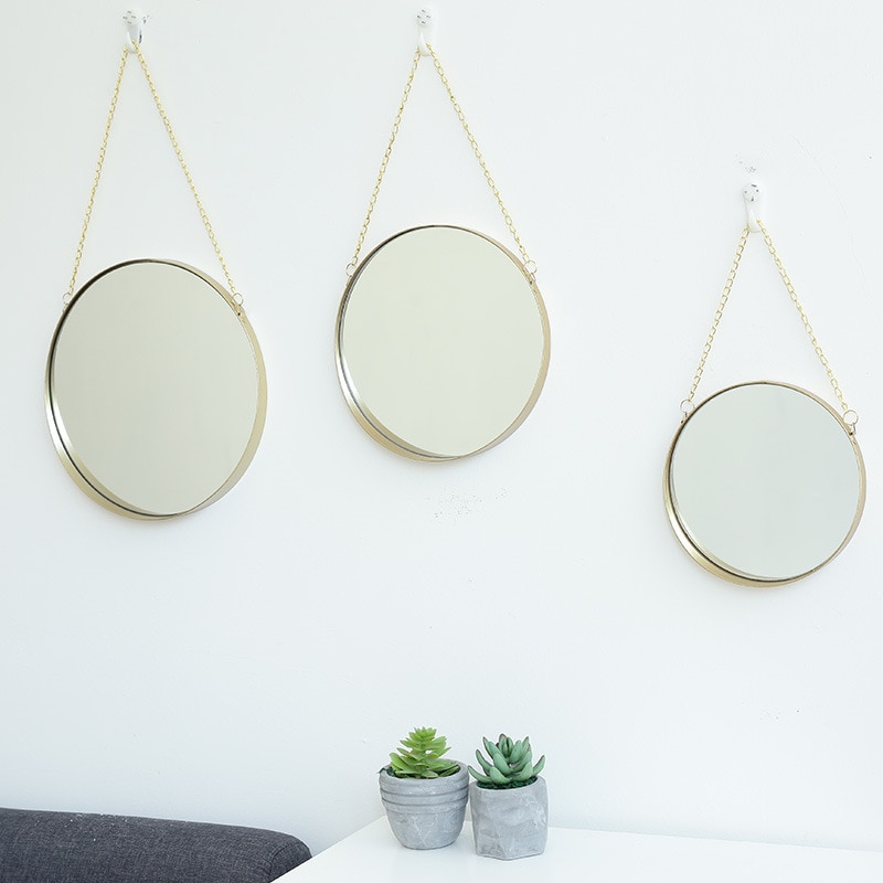 Quail 12 Inch Nordic Style Geometric Round Mirror,... – Vicedeal