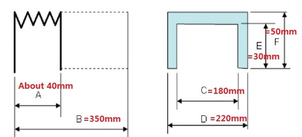 Type T12 machine bellows, inner: 180 mm x 30 mm, o... – Grandado