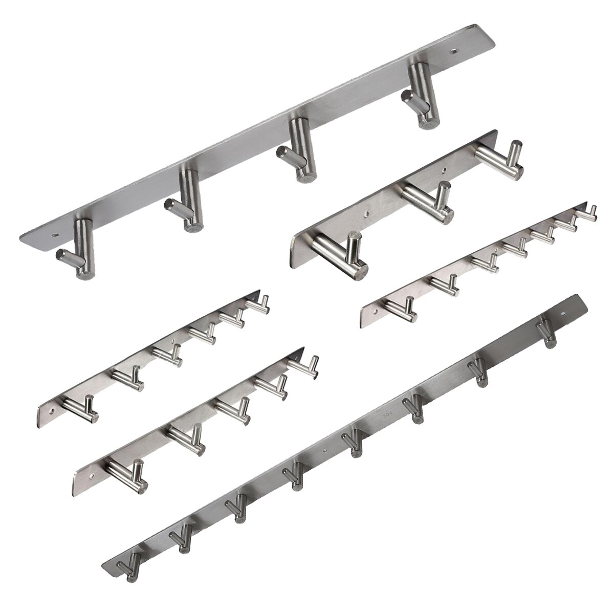 4 Hooks Coat Robe Hat Clothes Wall Hanger Rack Hol... – Grandado