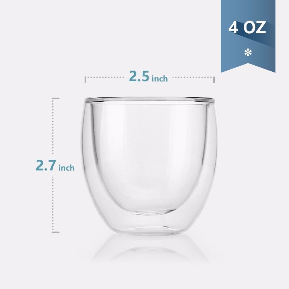 Double Layers 80ML Heat-resistant Glass Materal Co... – Grandado