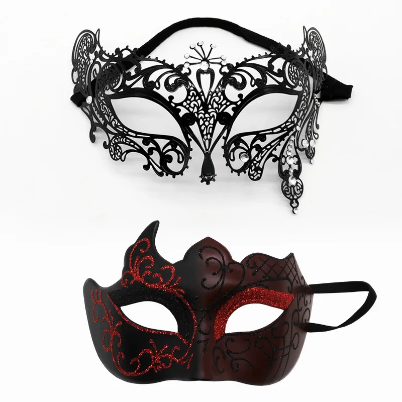 Couple Masquerade Masks Set Venetian Party Mask fo... – Grandado