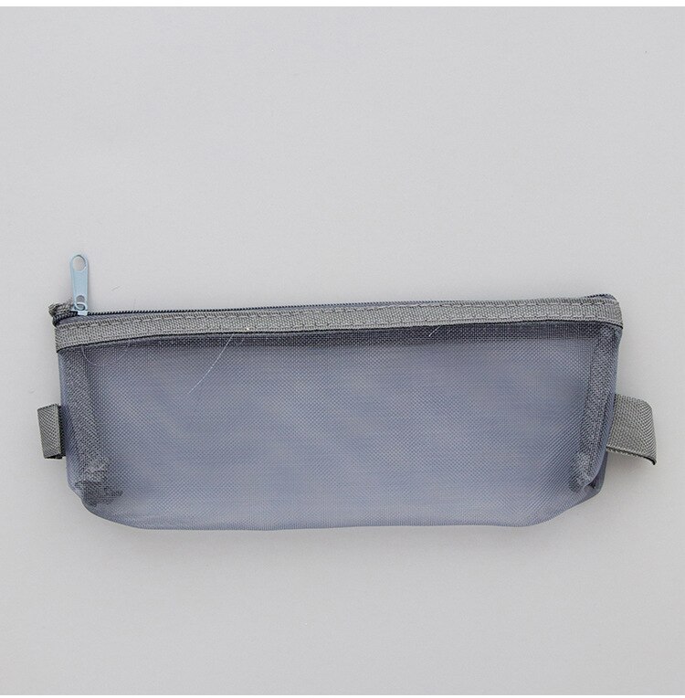 Simple Transparent Mesh Pencil Case Office Student... – Vicedeal
