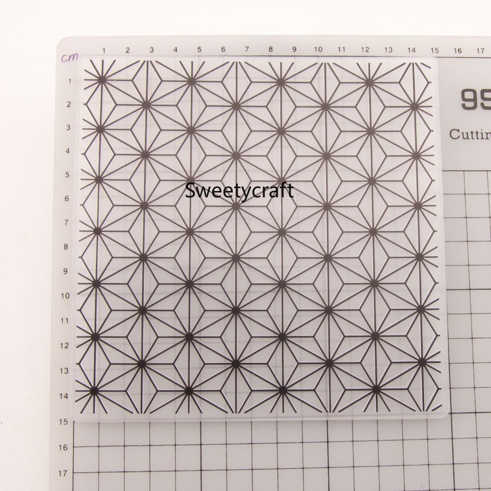 Embossing Folder Flower Diamond Shape Scrapbooking... – Grandado