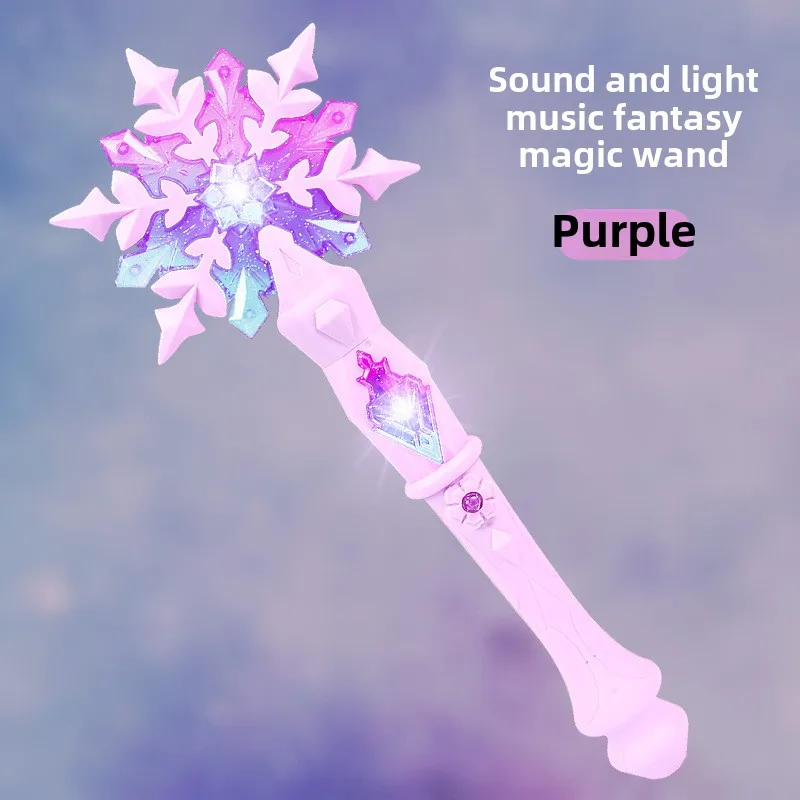 Princess Snow Wand Toy Snowflake Light Sound Stick... – Vicedeal