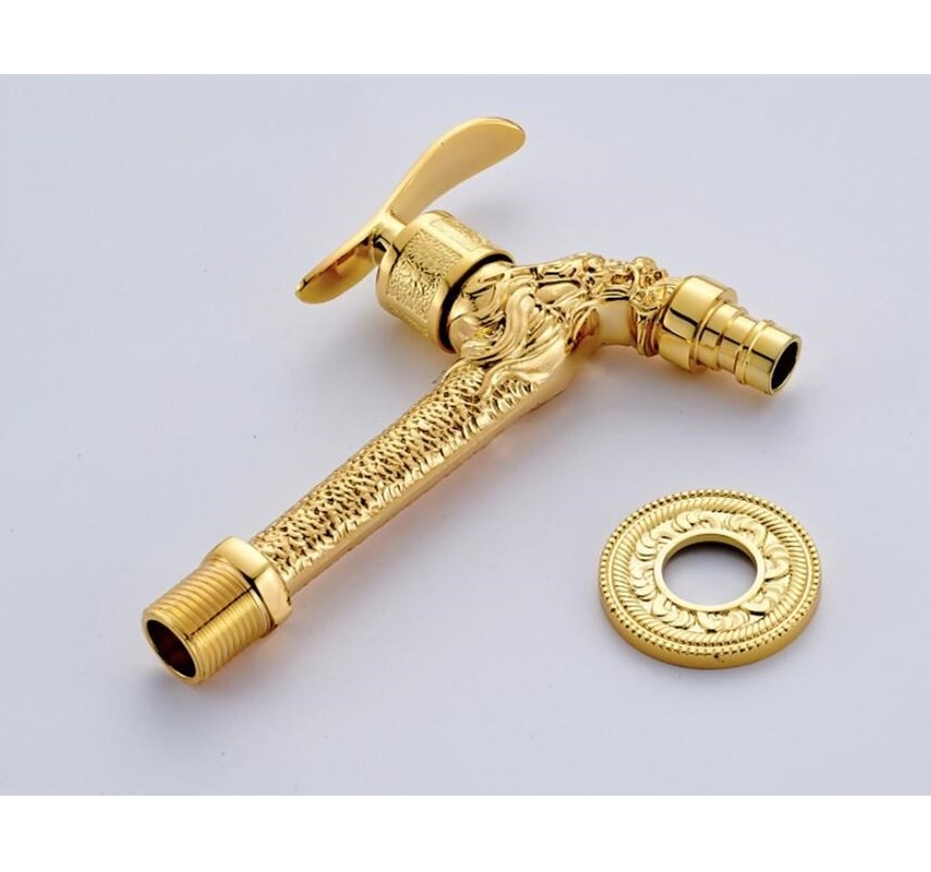 Art Gesneden Muur Mount Bibcock Messing Retro Tap ... – Grandado