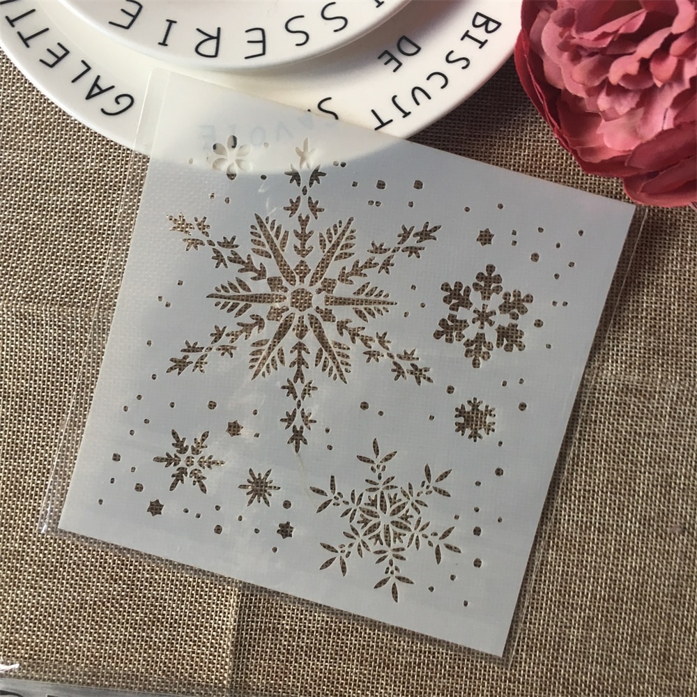 1Pcs 15cm 5.9" Snowflake DIY Layering Stencils Wal... – Vicedeal