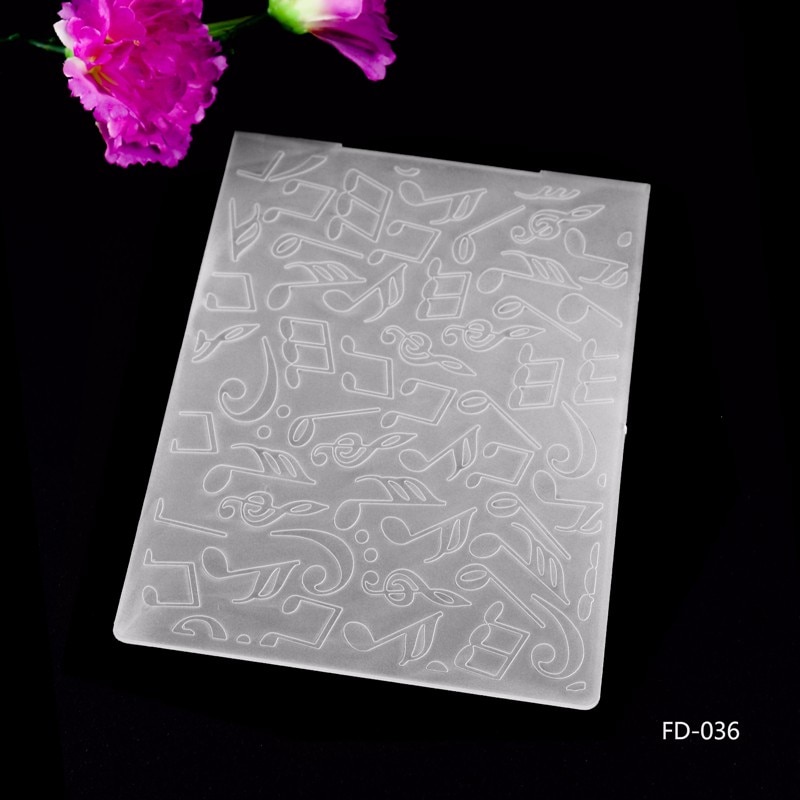 Music Note Plastic Embossing Folders for DIY Scrap... – Grandado