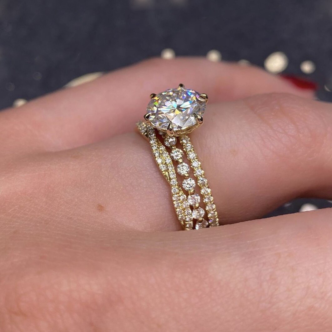 Anillo de compromiso clásico para mujer, sortija d... – Grandado