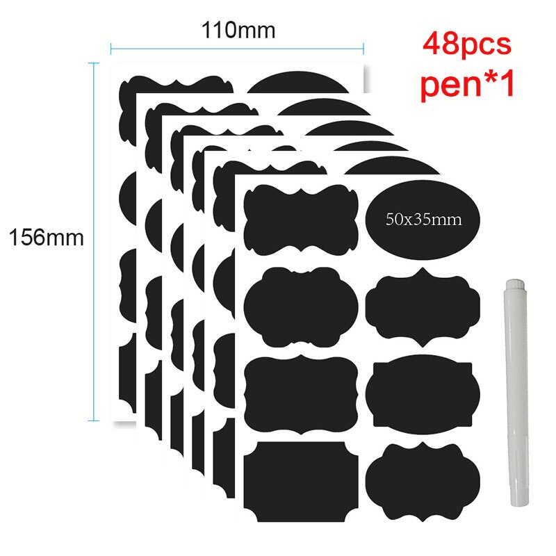 Keuken Flessen Label Stickers Organizer Wit Marker... – Vicedeal