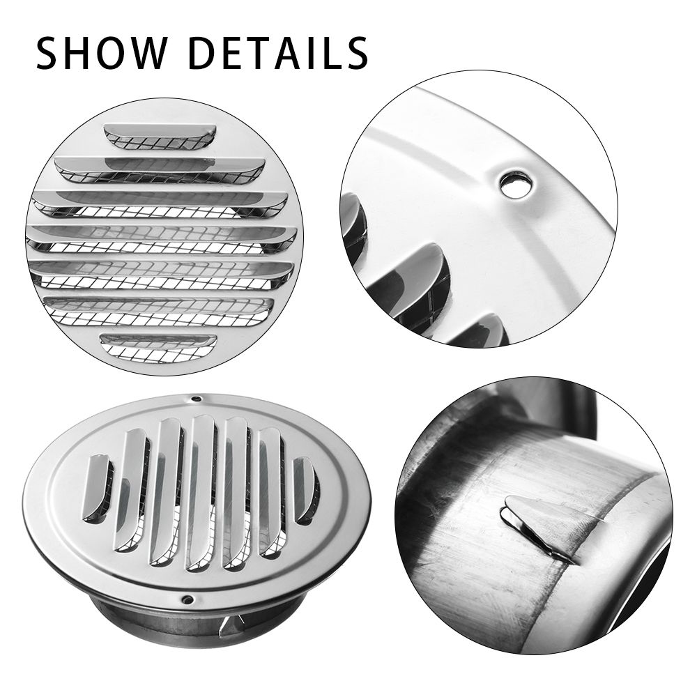 Vent Rvs Buitenmuur Air Vent Grille Ronde Ducting ... – Vicedeal