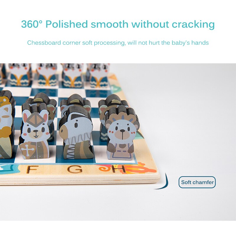 Wooden 3D Chessboard Magnetic Animal Chess Pieces ... – Grandado